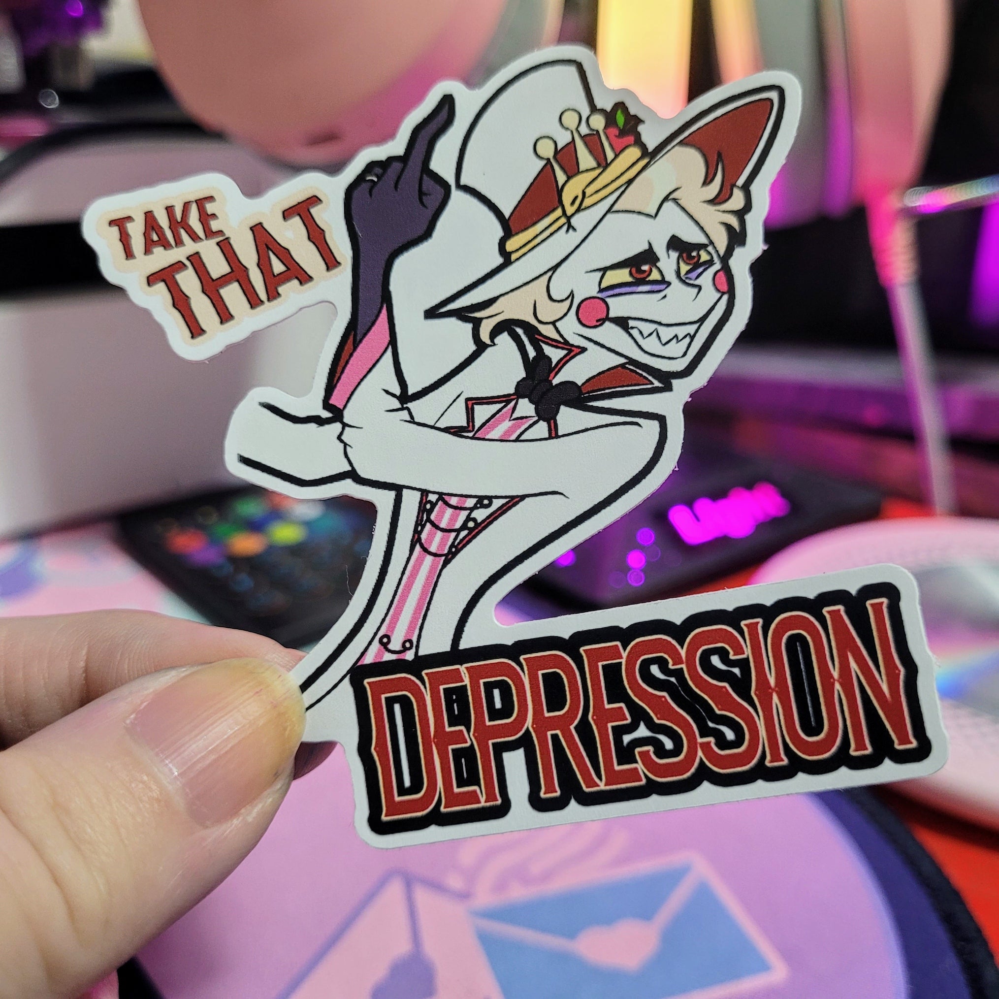 Take THAT Depression sticker – HandmadeSask